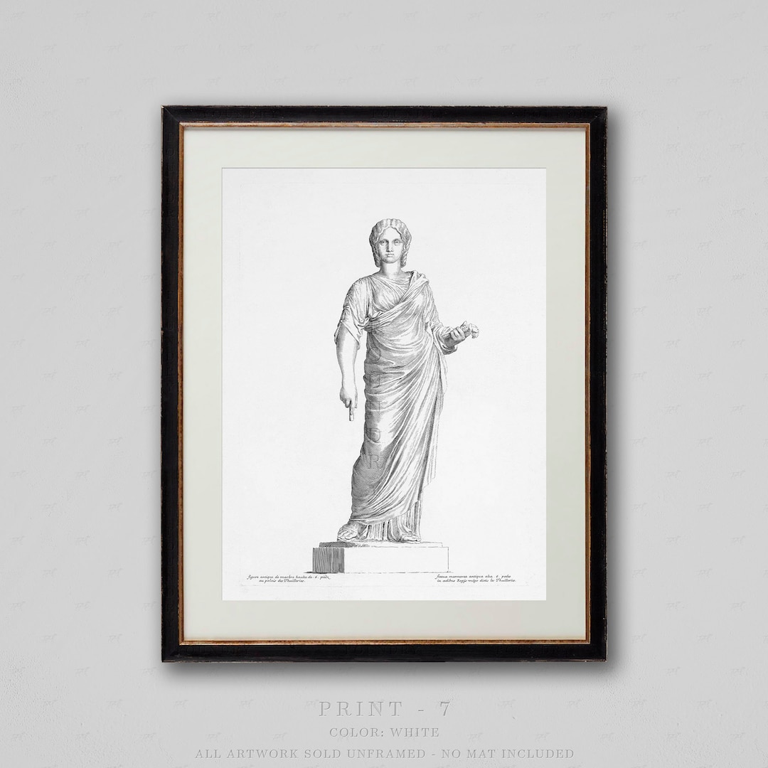 Renaissance Statue Print: French Line Form, Divine Feminine Art - Etsy