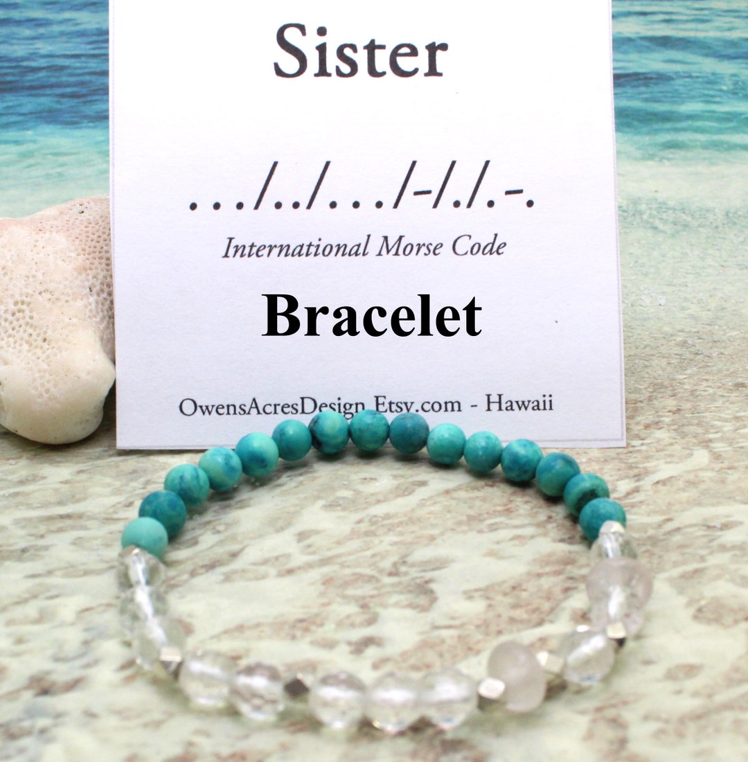 Morse Code Bracelet / SISTER / Morse Code Jewelry / Gift for Sister ...
