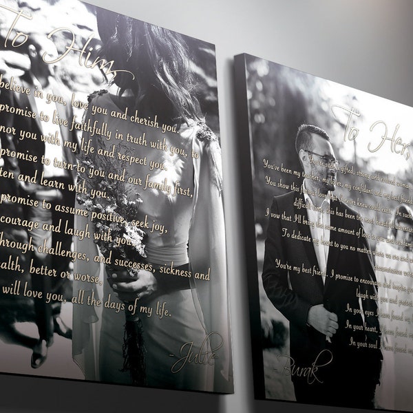 Vows on Canvas - Etsy