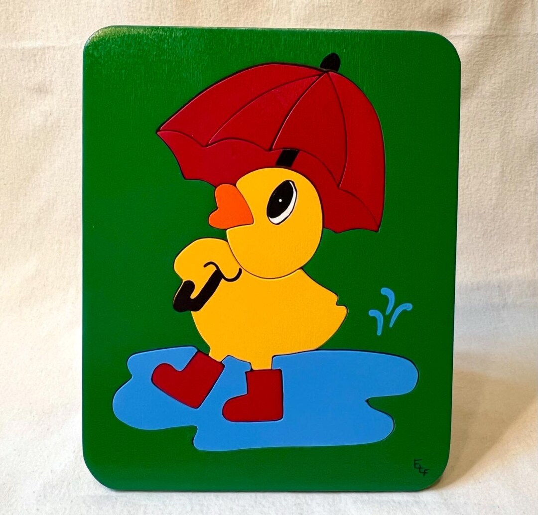 Rainboot Duck Inlay Puzzle - Etsy