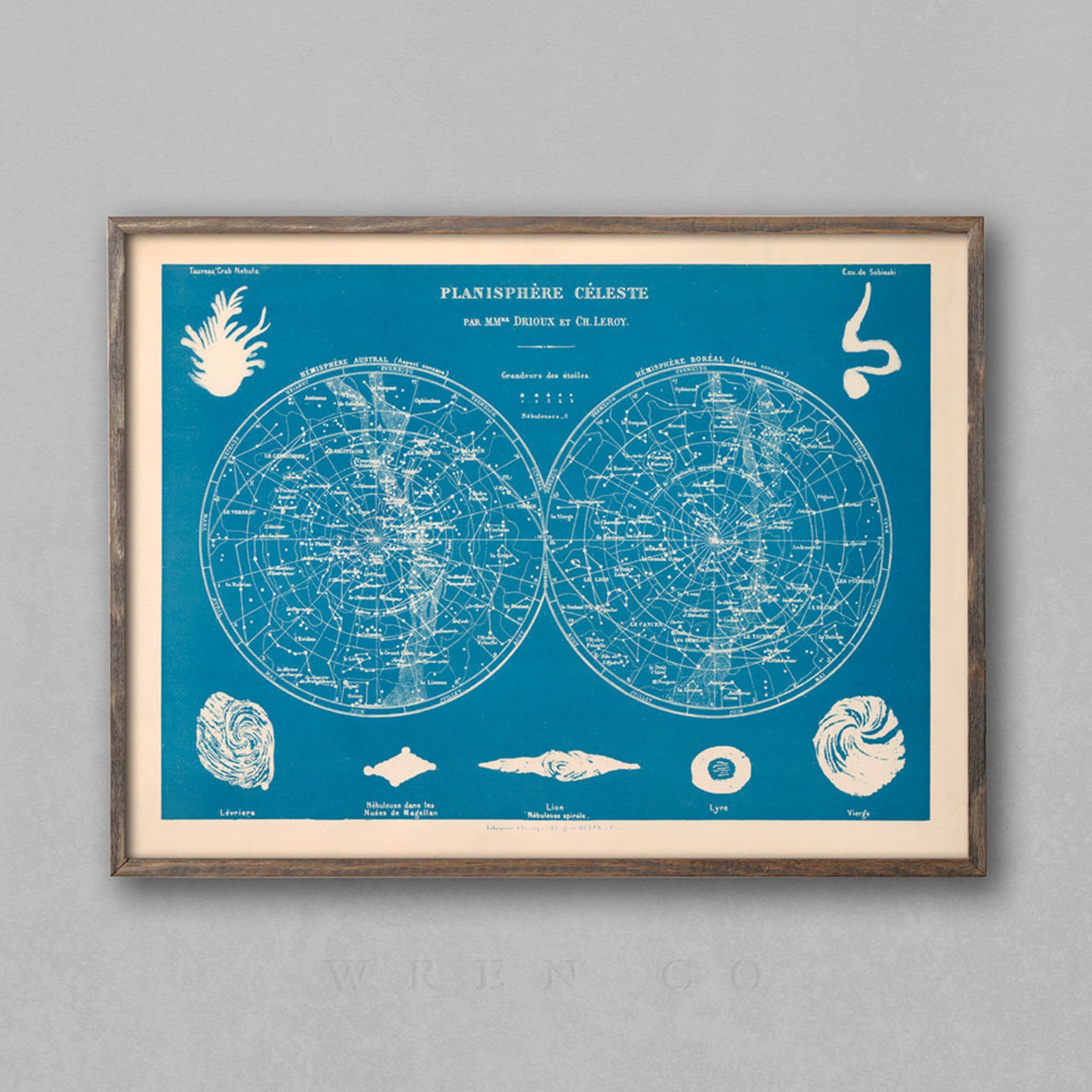 Planisphere Celeste Star Chart Sky Map Constellation Map - Etsy
