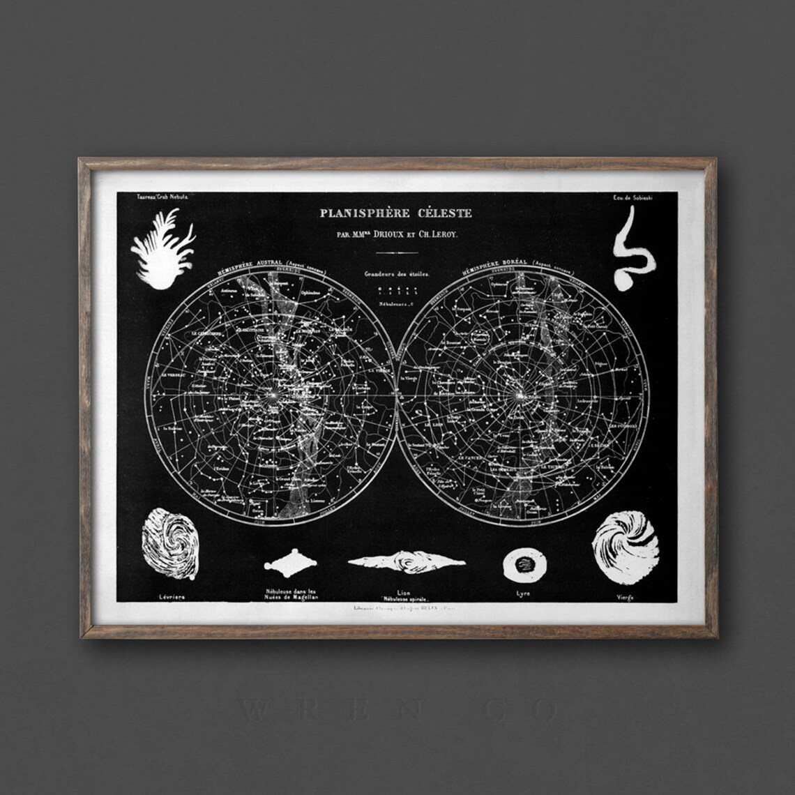 Planisphere Celeste Star Chart Sky Map Constellation Map - Etsy