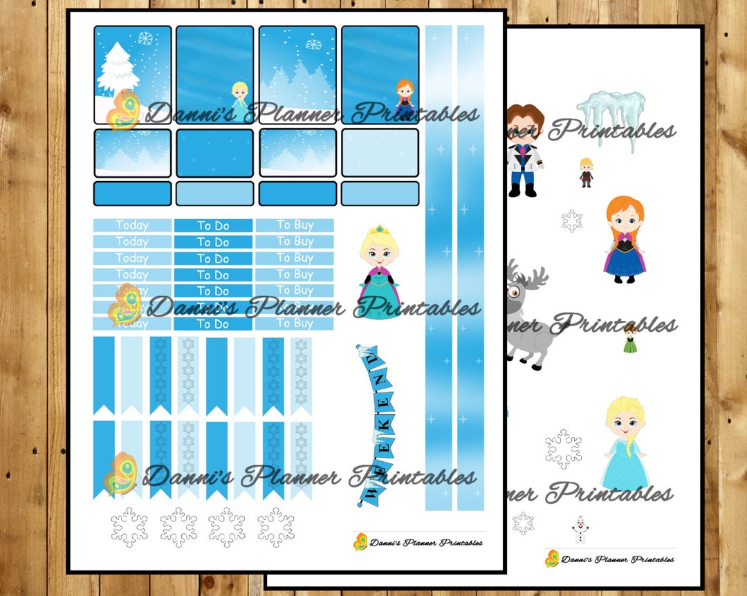 Frozen Weekly Printable Planner Kit - Etsy