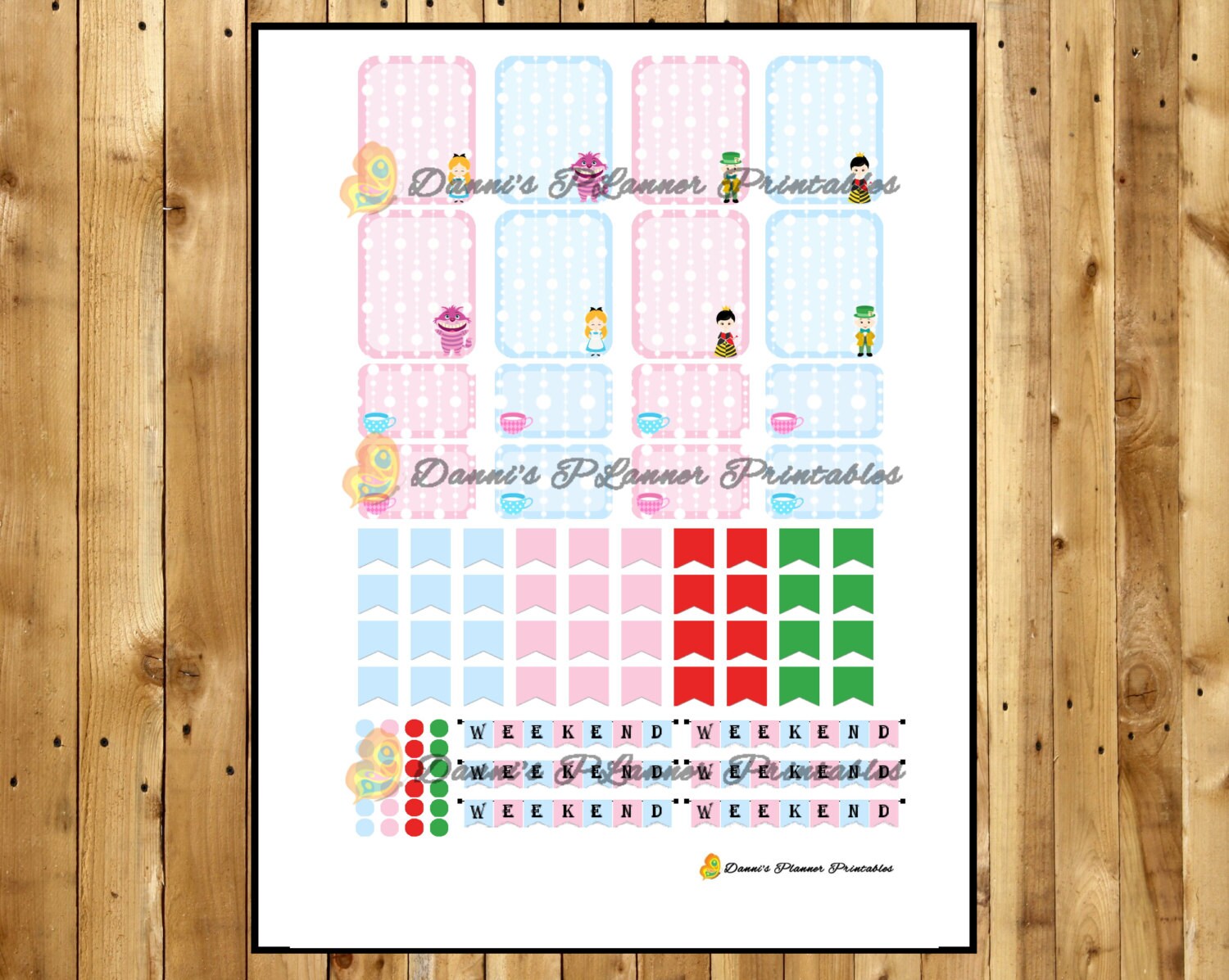 Cute Alice in Wonderland Printable Planner Kit - Etsy