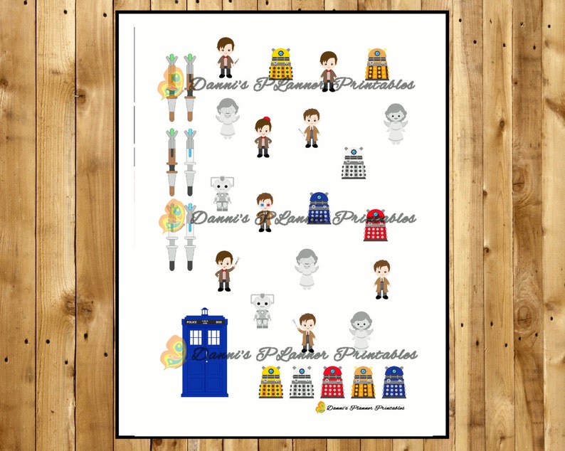 Cute Doctor Who Printable Planner Stickers - Etsy