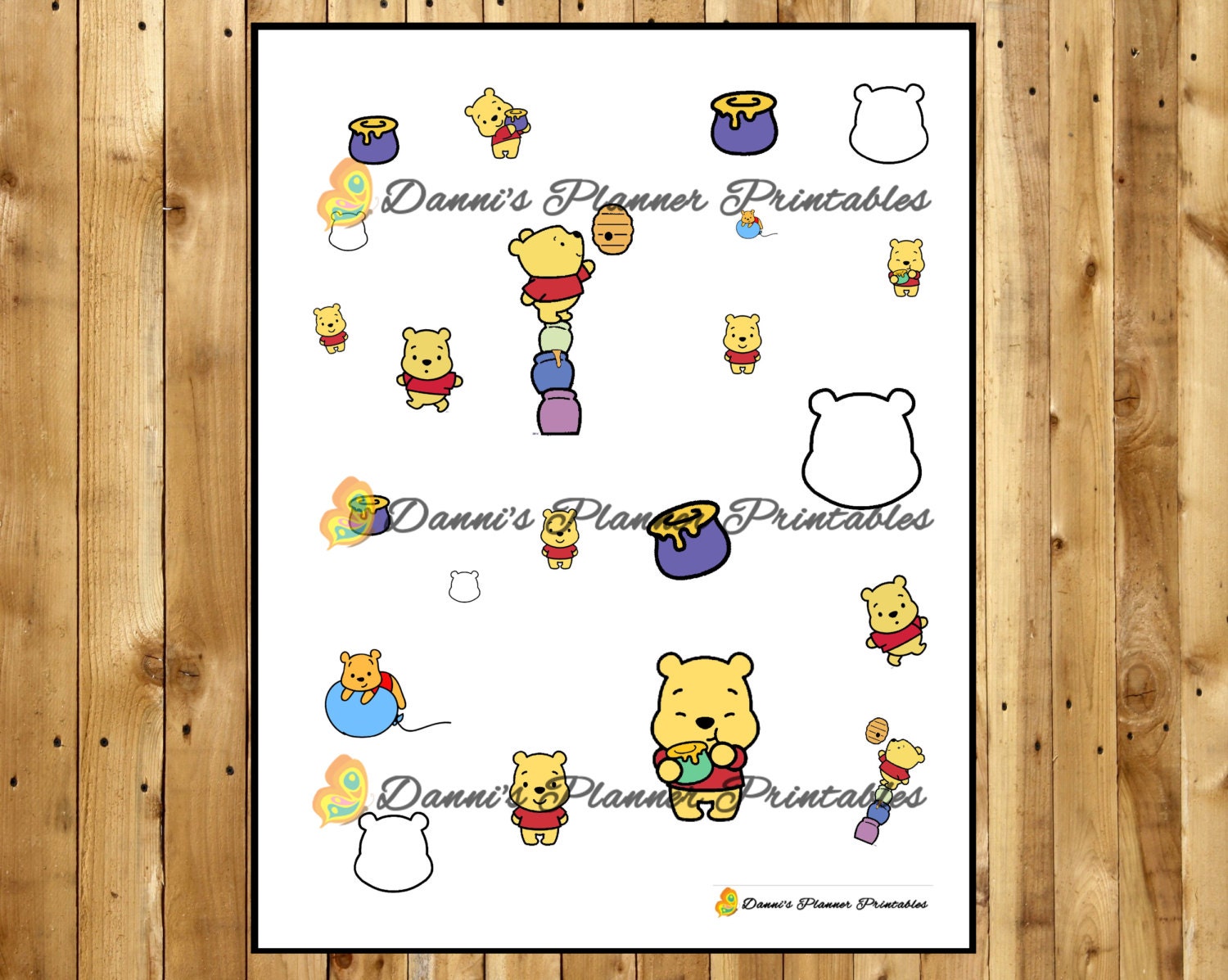 Winnie the Pooh Printable Sticker Planner Kit - Etsy