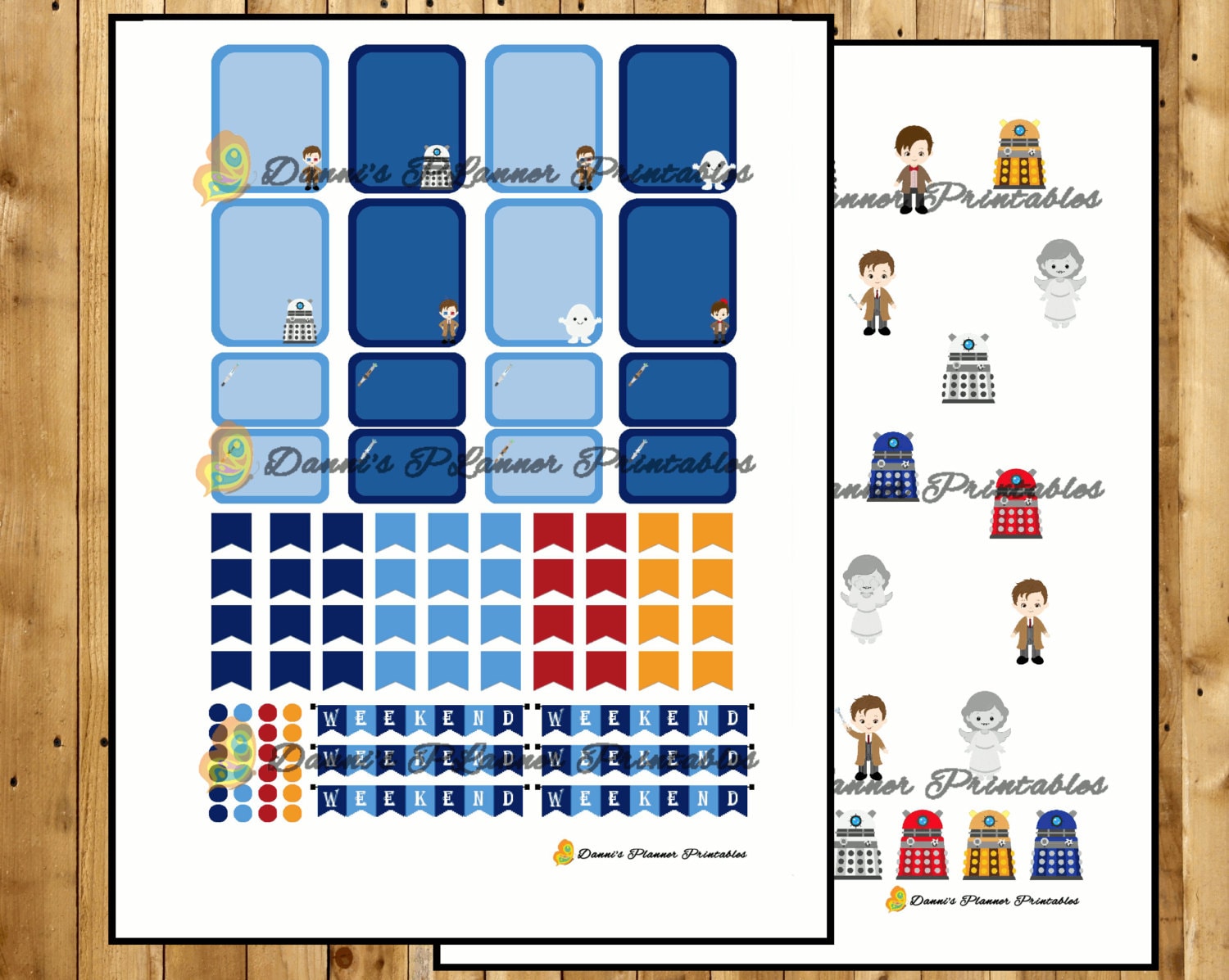 Cute Doctor Who Printable Planner Stickers - Etsy