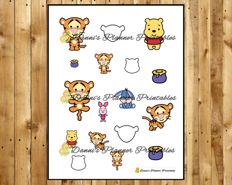 Tigger Printable Planner Sticker Kit - Etsy