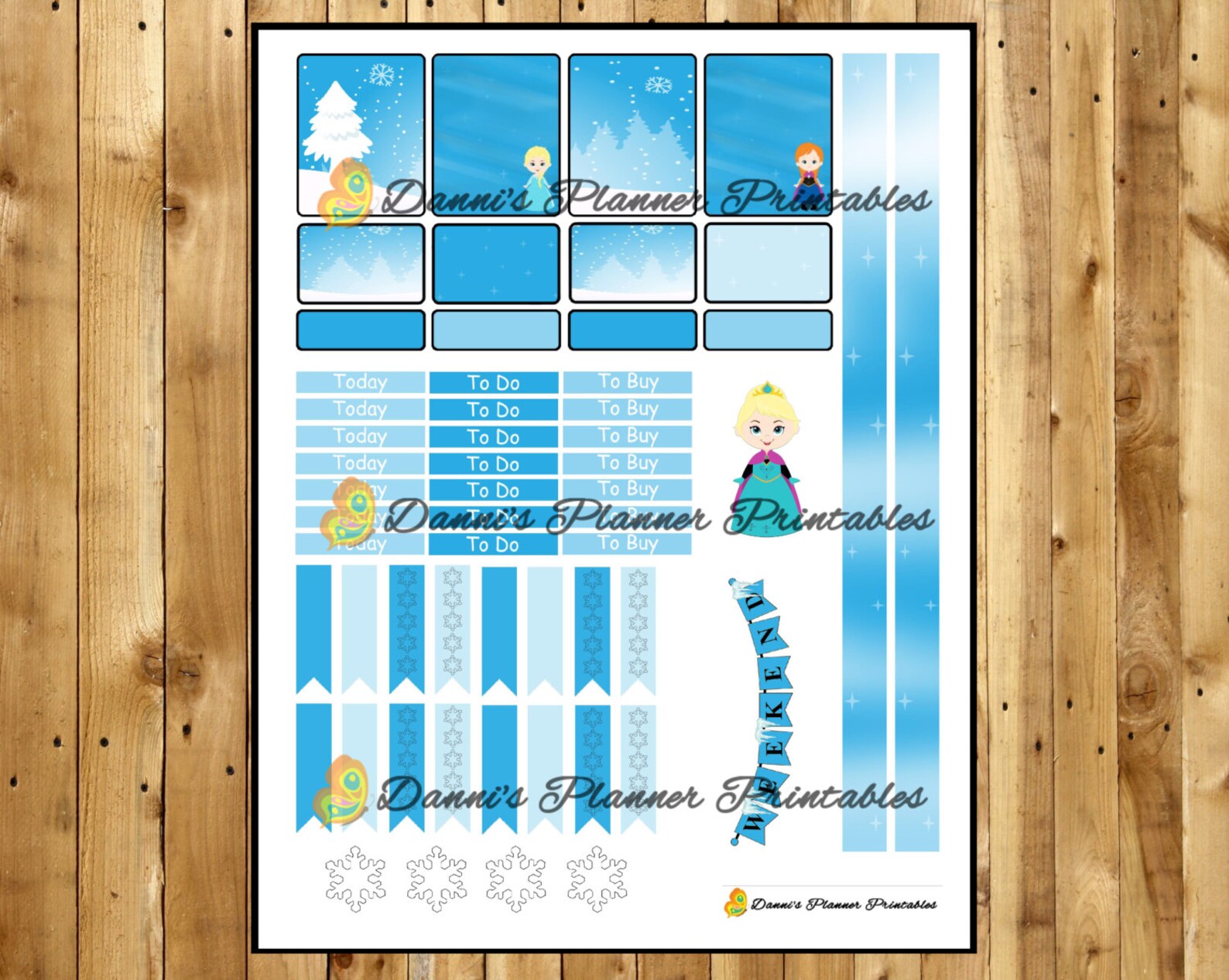 Frozen Weekly Printable Planner Kit - Etsy