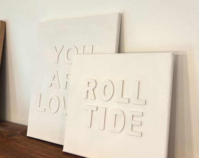 Custom Block Letter Canvas, Dorm Room Decor, Custom Wall Decor, College ...