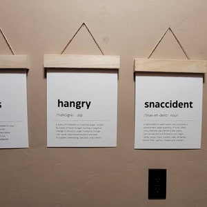 Funny Kitchen Quote Instant Download, Hangry Snaccident Calories Home ...