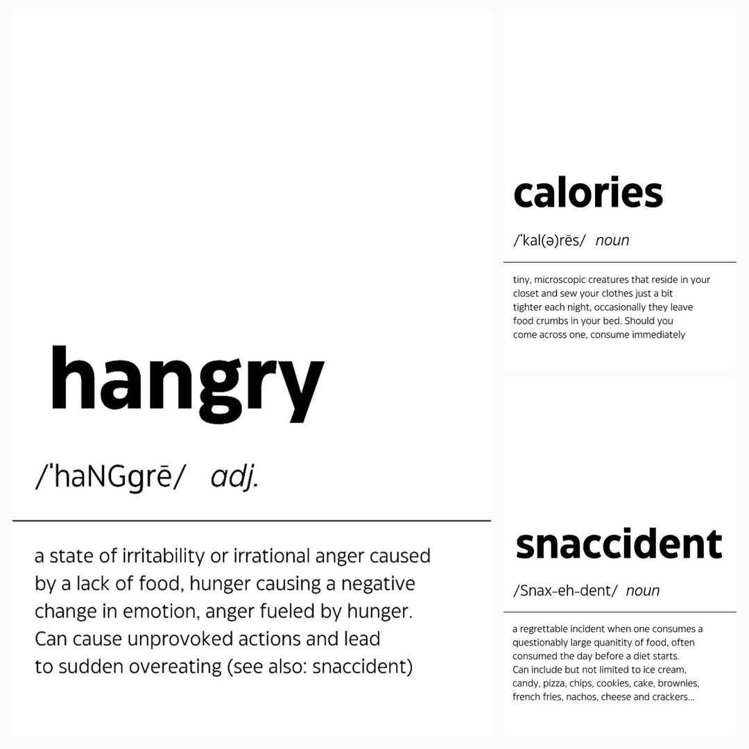 Funny Kitchen Quote Instant Download, Hangry Snaccident Calories Home ...