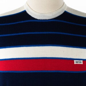 Vintage Ketch Van Heusen Sportswear Red White Blue Navy Striped Ski ...