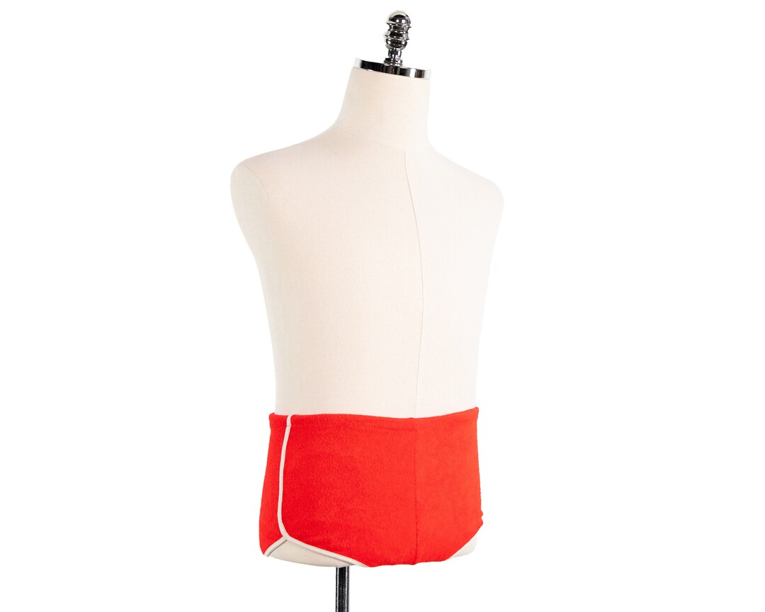 Vintage Red Terry Cloth Shorts With White Trim Small/medium Retro 70's ...