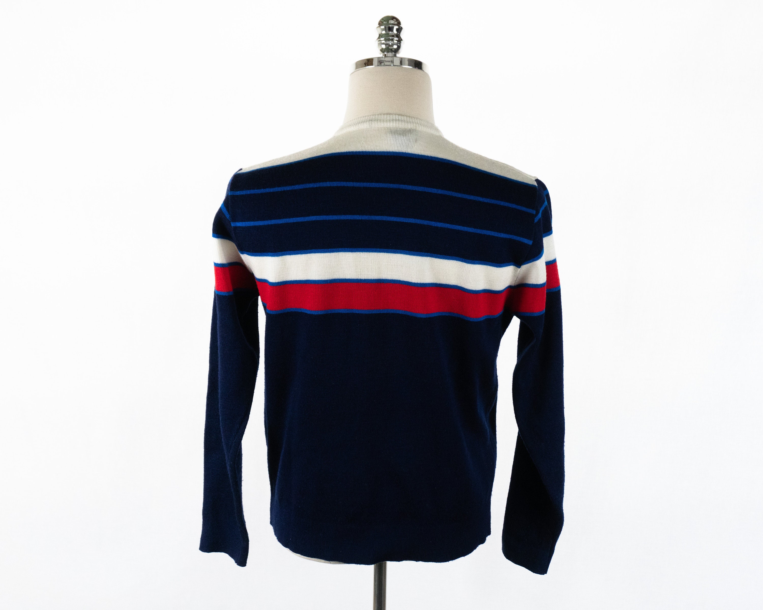 Vintage Ketch Van Heusen Sportswear Red White Blue Navy Striped Ski ...