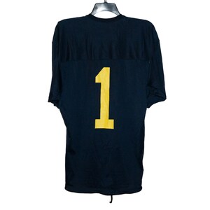 Vintage University of Michigan Navy Blue Mesh Nylon Football Jersey ...