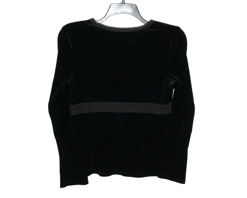 Vintage Max Studio Velvet Velour Black Renaissance Festival Blouse Long ...