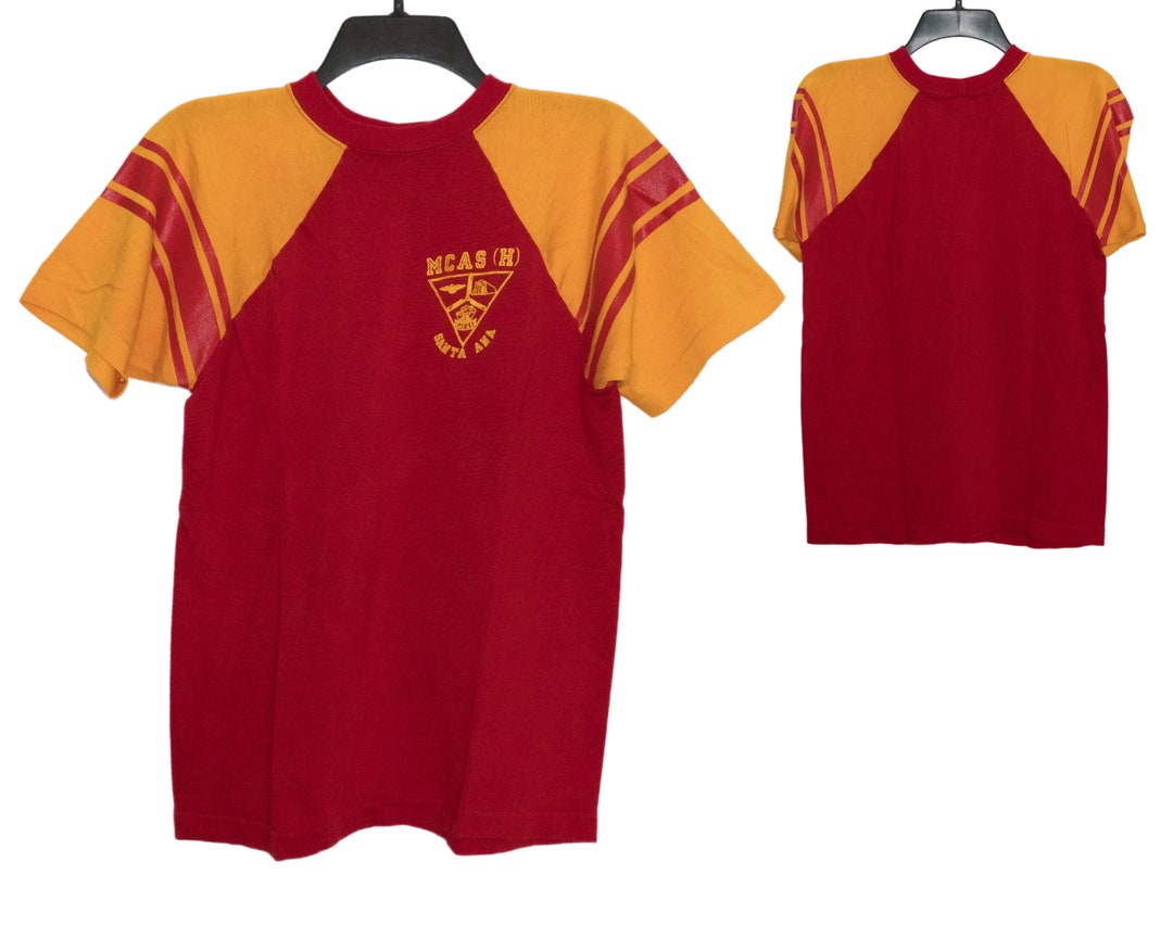 Vintage MCAS (H) Santa Ana Marine Corps Air Station 70's Champion Red ...