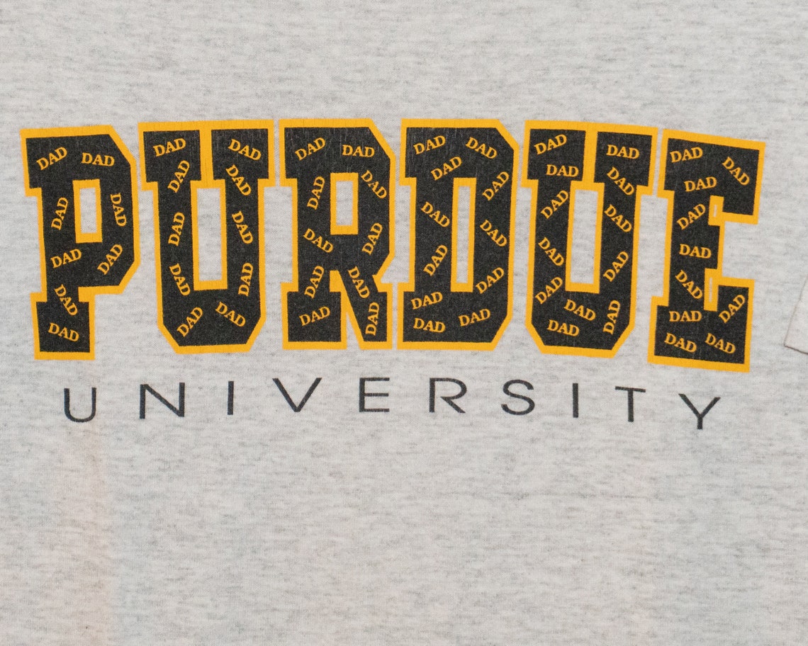 Vintage Purdue University Dad Heather Gray T-shirt Medium/large Russell ...
