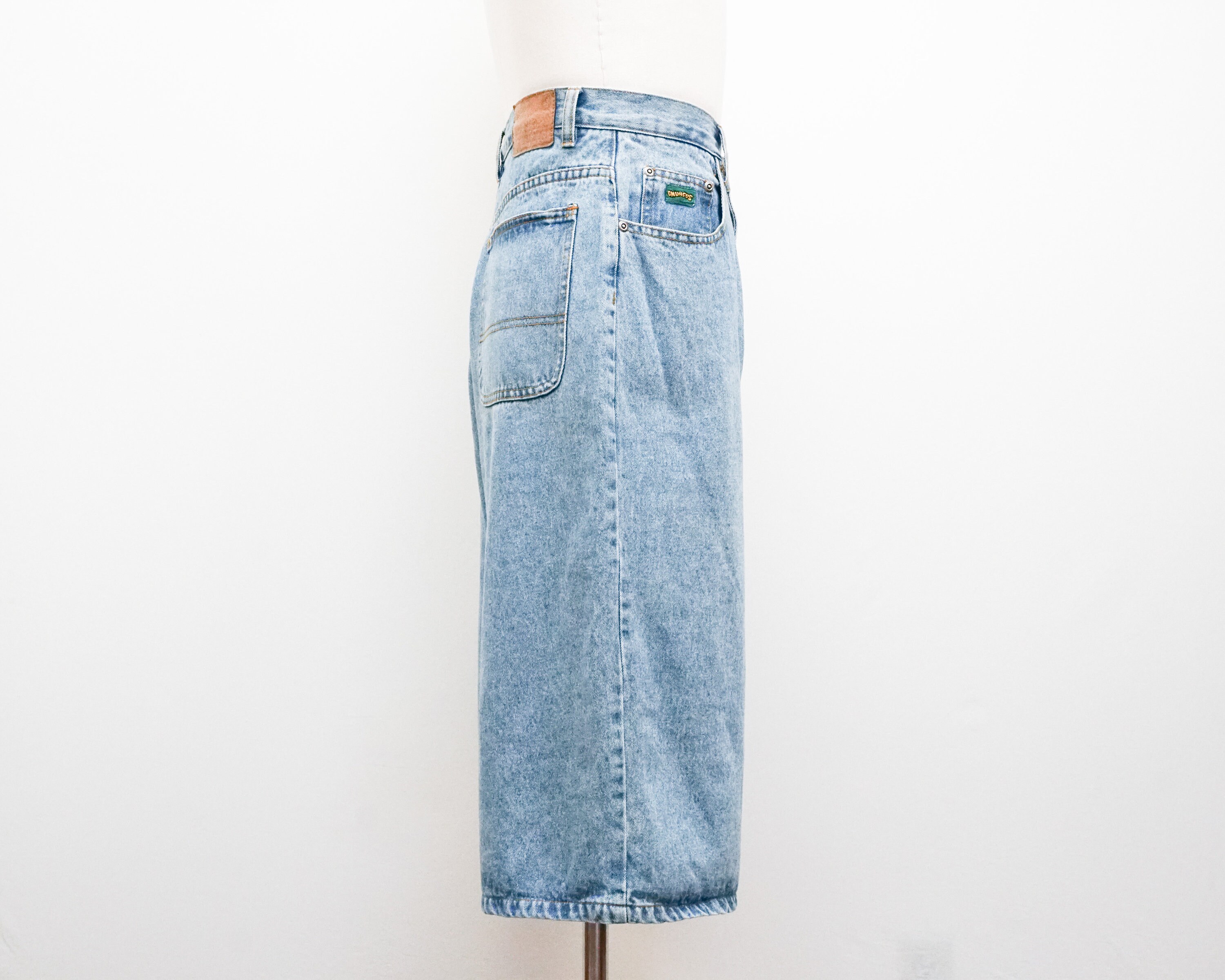 Vintage Introspect Umungus Light Wash Big Baggy Denim Jean Shorts Size ...