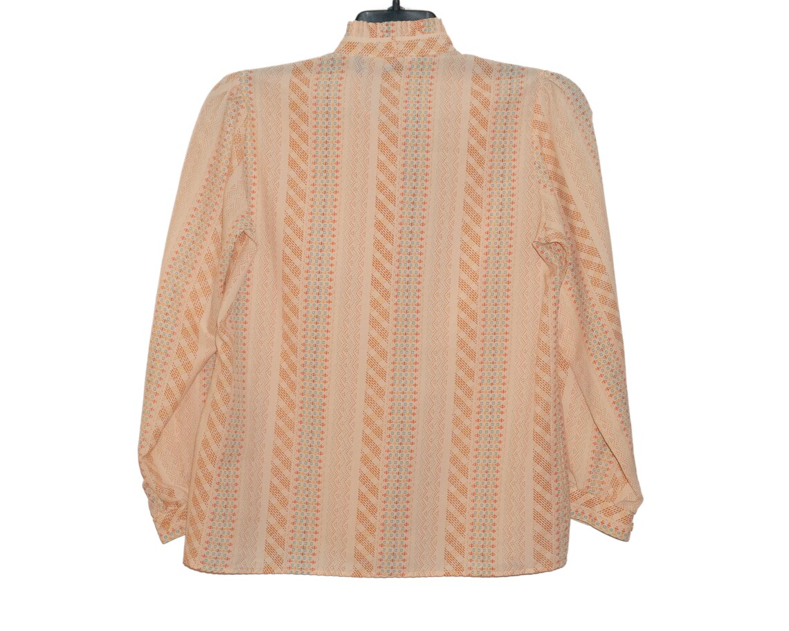 Vintage Ruggeri Geometric Shapes Pattern Button-up Shirt Blouse ...