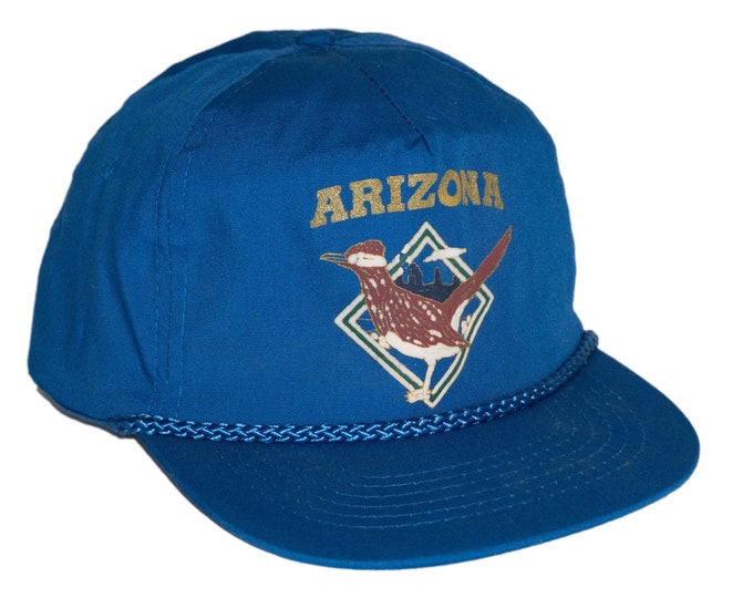 Vintage Arizona Roadrunner Blue Baseball Hat Cap Snapback KC One Size ...