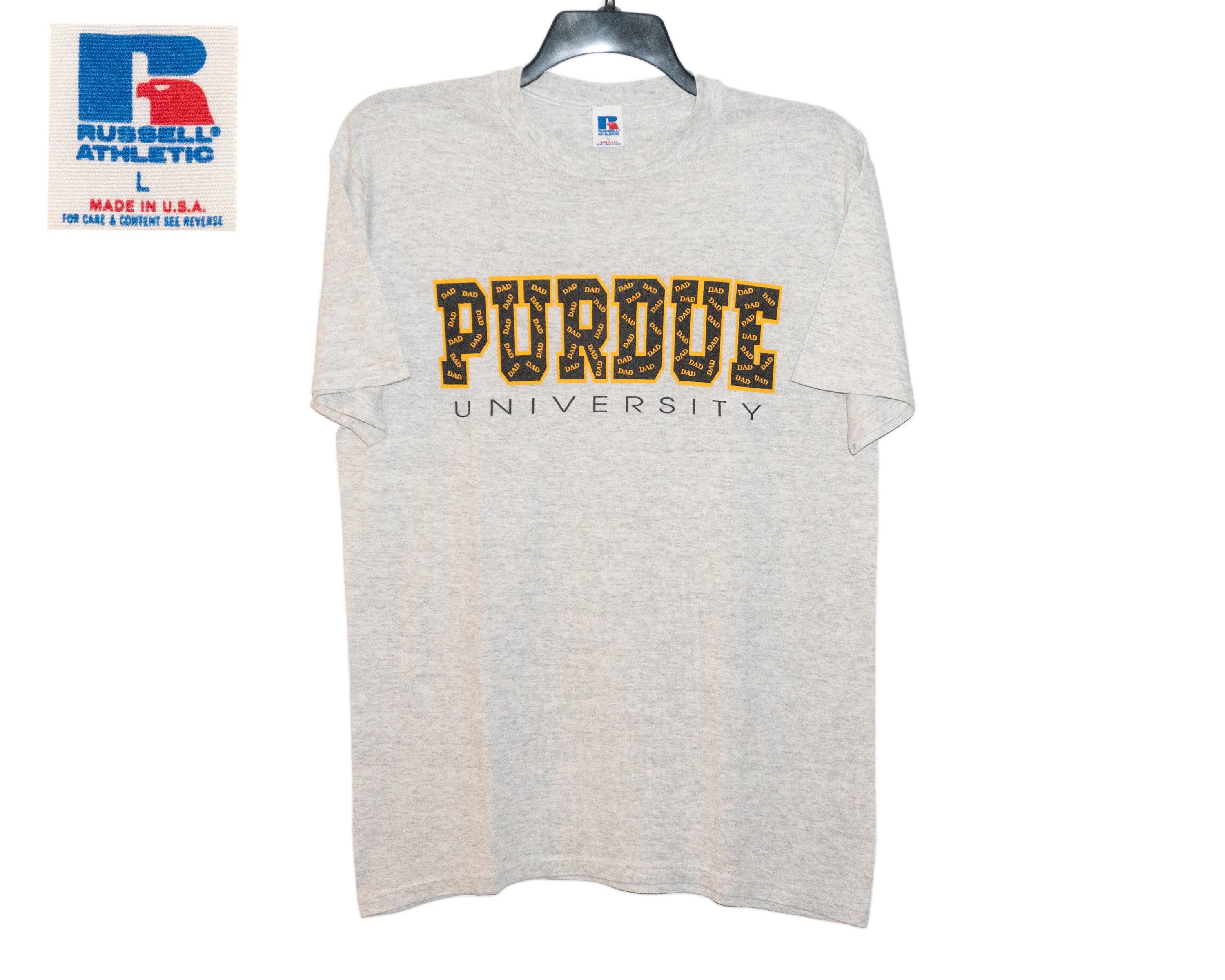 Vintage Purdue University Dad Heather Gray T-shirt Medium/large Russell ...