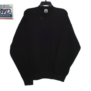 Vintage BVD Black Crewneck Sweatshirt Large/x-large Made in U.S.A ...