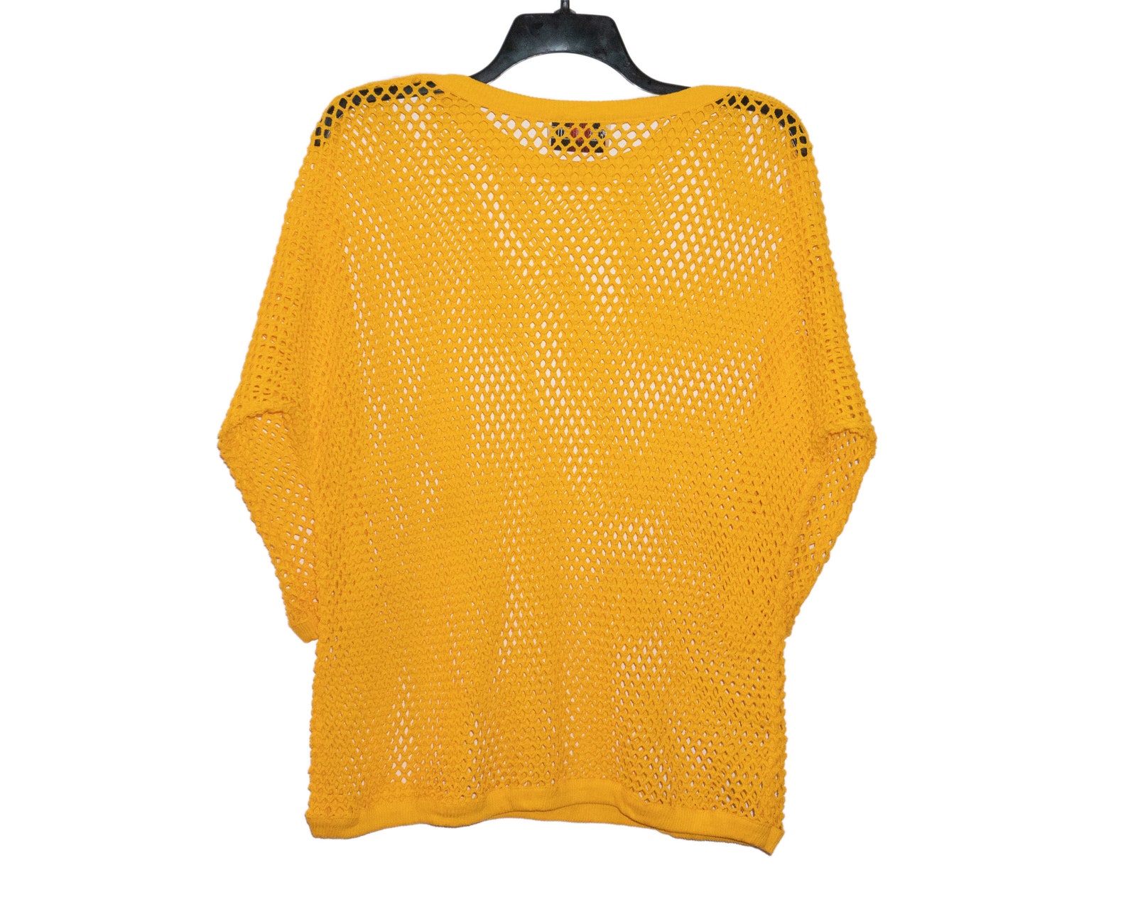 Vintage Peter Popovitch Yellow Mesh Net Holey See Through | Etsy