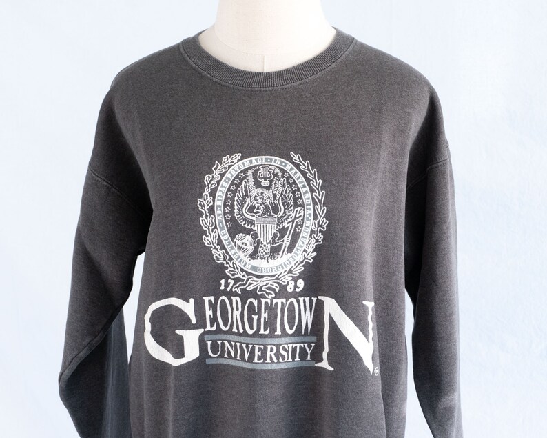 Vintage Georgetown University Emblem Seal Grey Crewneck Sweatshirt ...