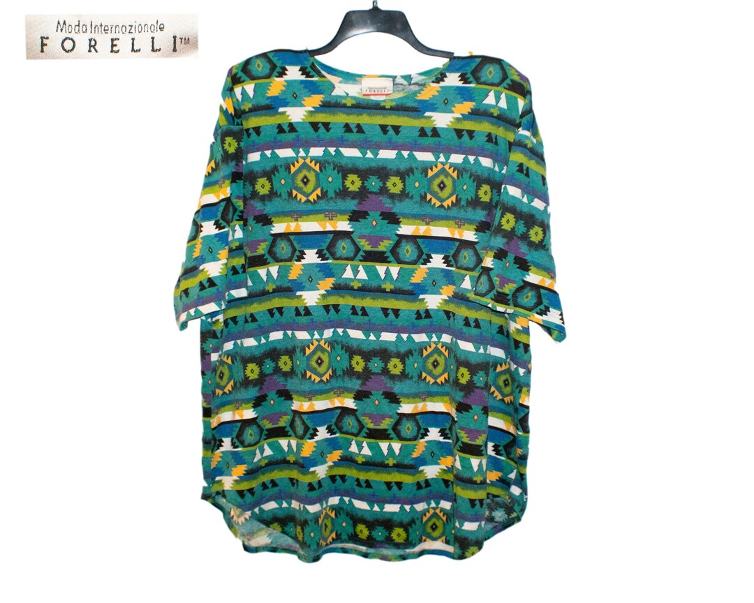 Vintage Moda Internazionale Forelli Southwest Pattern Green - Etsy