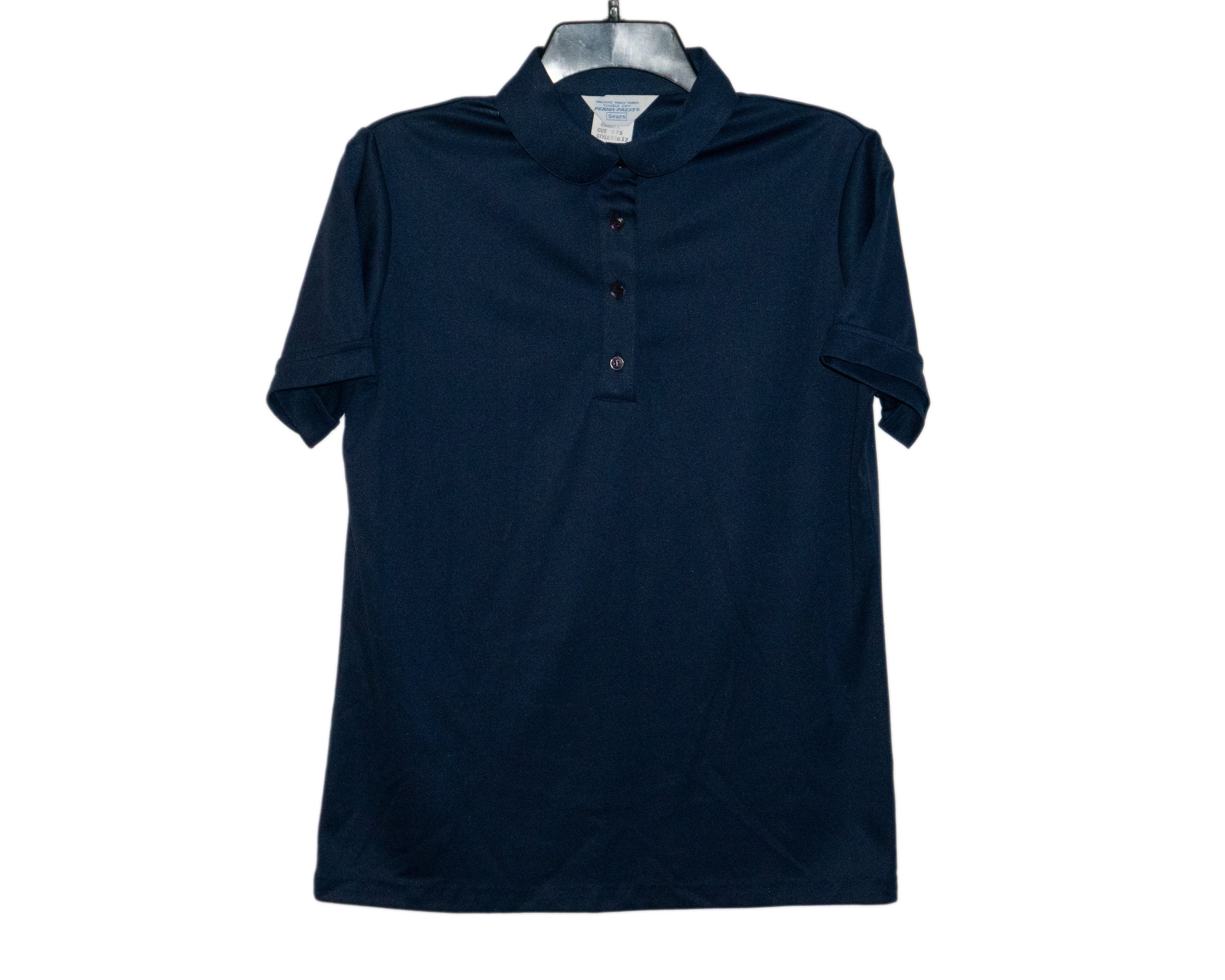 Vintage Sears Dark Navy Blue Peter Pan Collar Blouse Size 12 - Etsy
