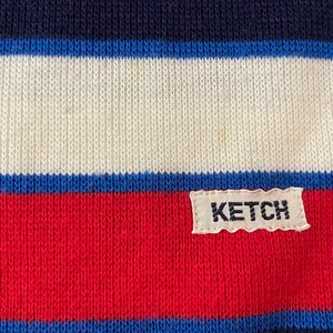 Vintage Ketch Van Heusen Sportswear Red White Blue Navy Striped Ski ...