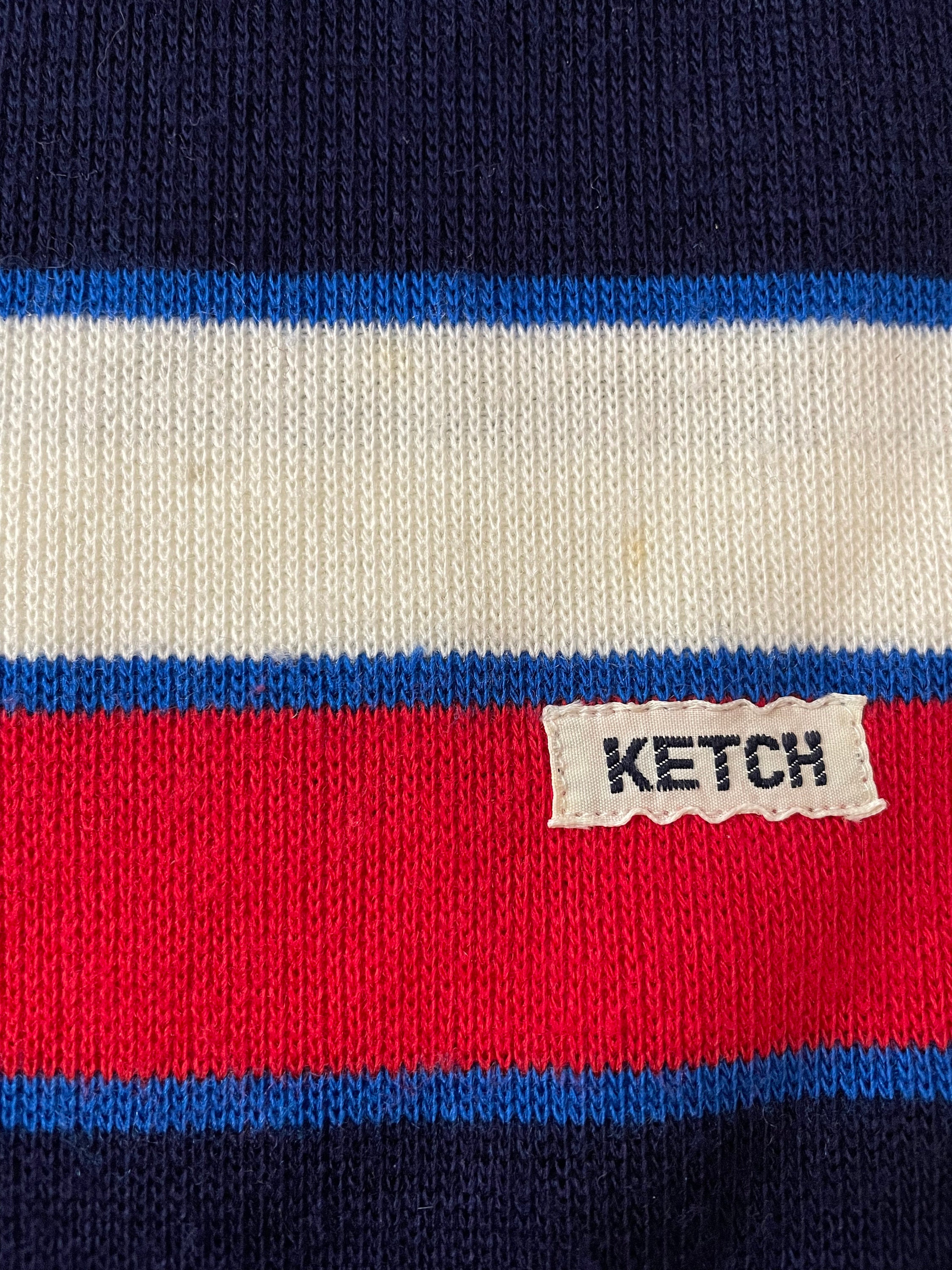 Vintage Ketch Van Heusen Sportswear Red White Blue Navy Striped Ski ...