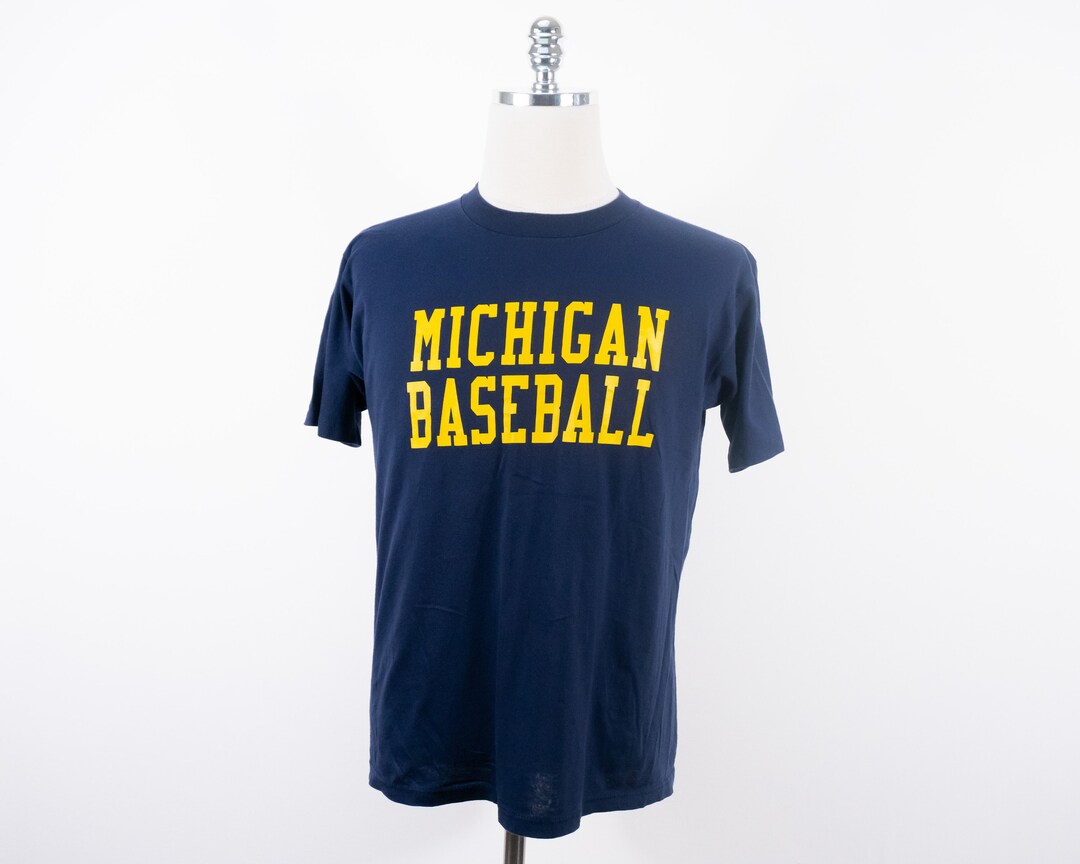 Vintage University of Michigan Baseball T-shirt Medium/large Wolverines ...