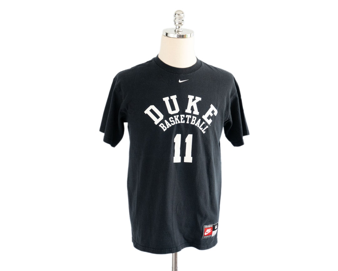Vintage Duke University Basketball 11 Black T-shirt Medium Bobby Hurley ...