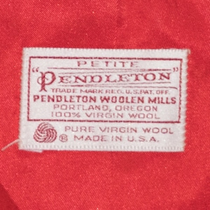 Vintage Pendleton Petite Fitted Solid Cherry True Red Two-piece Suit ...