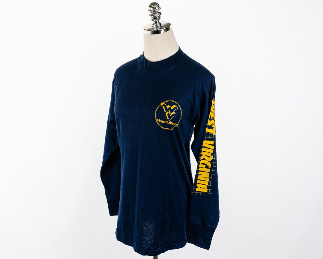 Vintage West Virginia University Mountaineers WVU Gold and Navy Blue ...