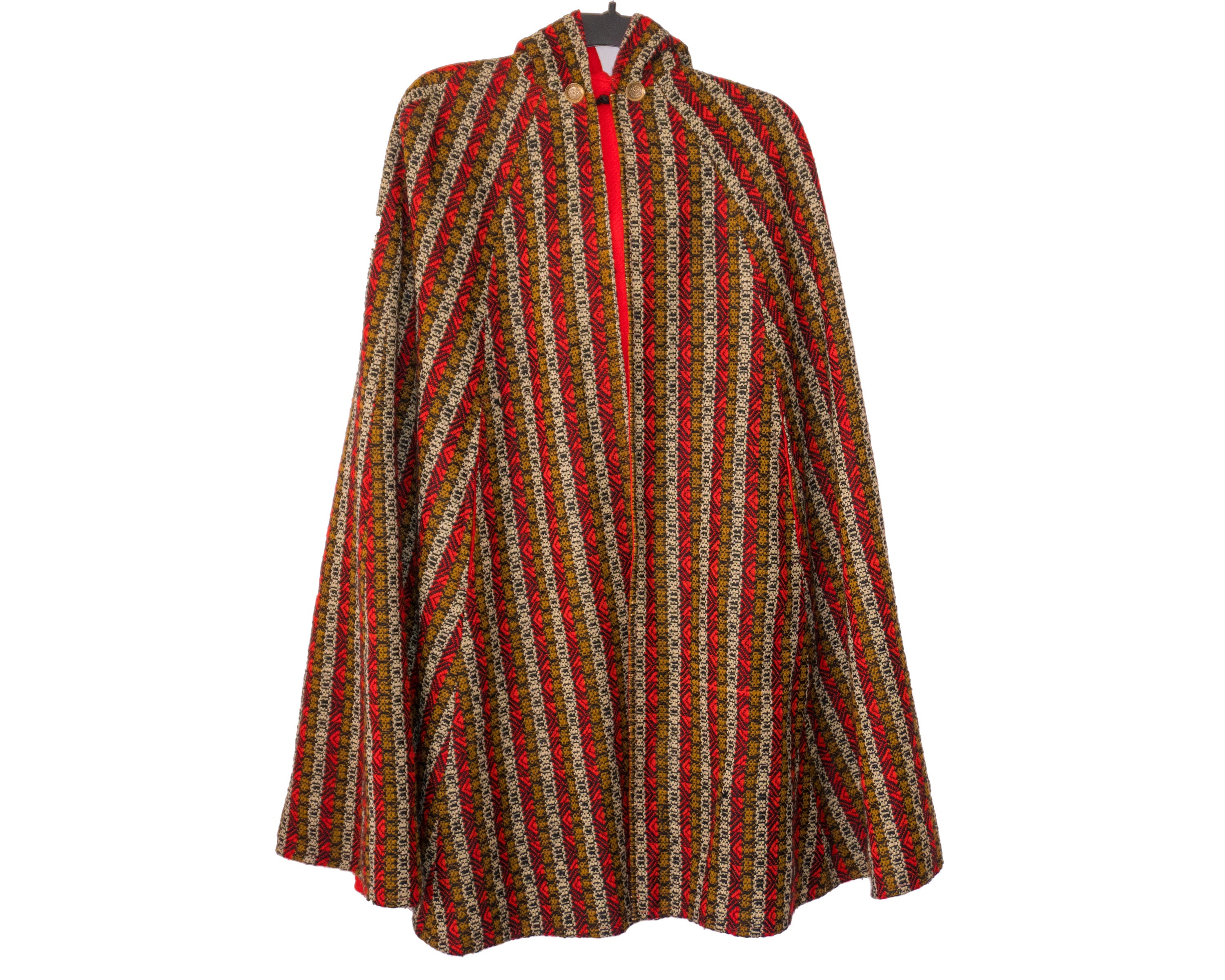 Vintage Handmade Reversible Enchanted Magic Folk Cape Cloak Krokbragd ...