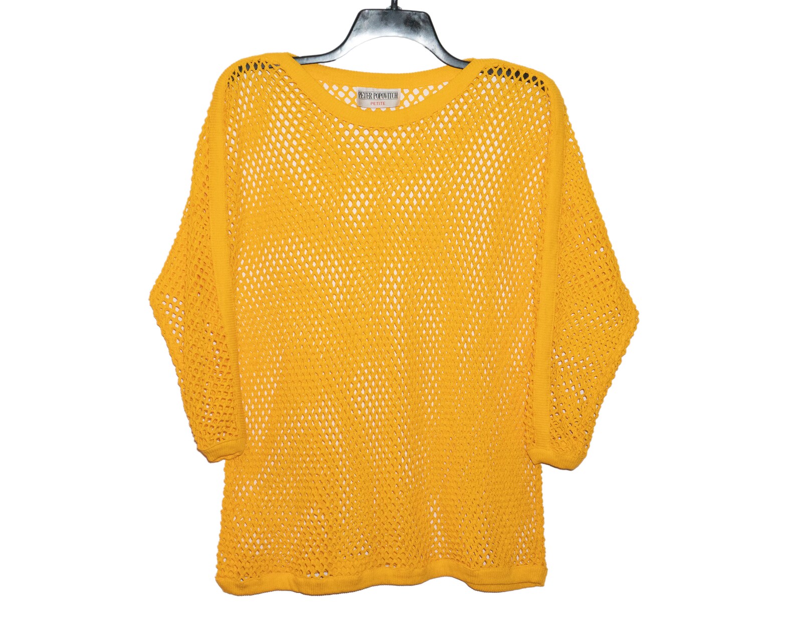 Vintage Peter Popovitch Yellow Mesh Net Holey See Through - Etsy
