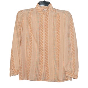 Vintage Ruggeri Geometric Shapes Pattern Button-up Shirt Blouse ...