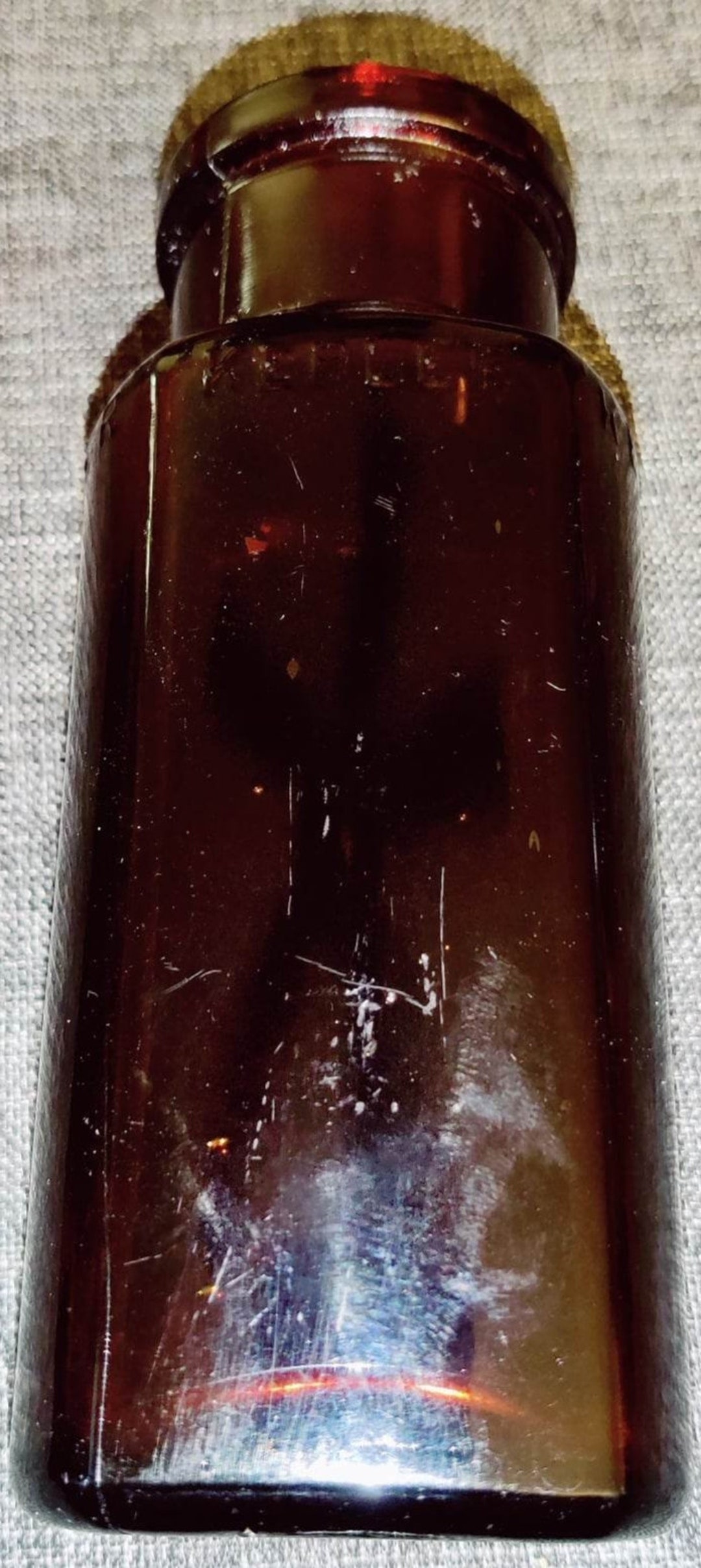 Antique Amber Glass Welcome Chemical Works Bottle - Etsy
