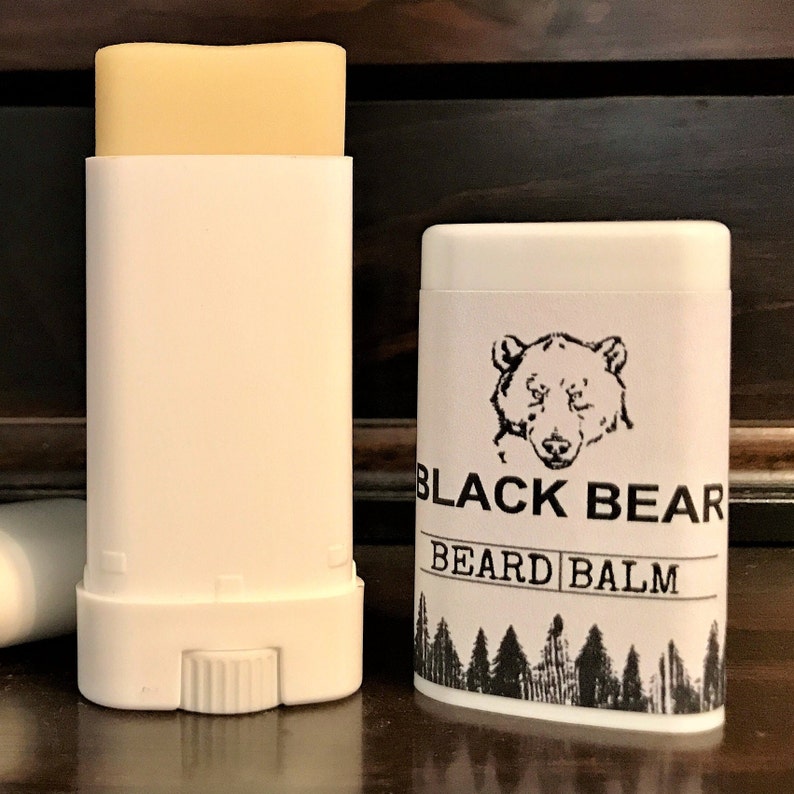 Beard Balm, Black Bear, 100% Organic and Handmade Beard Conditioner for ...