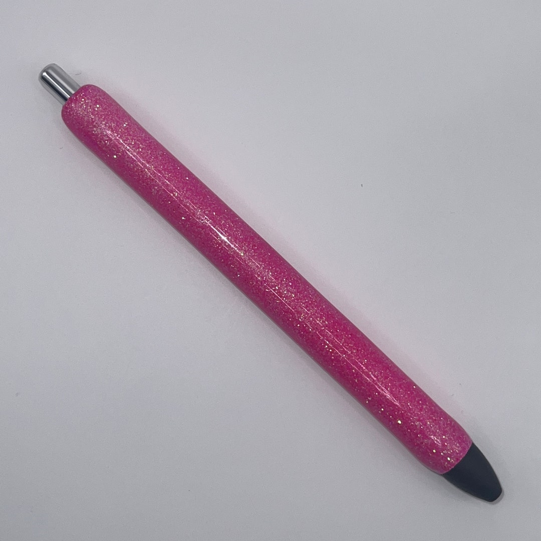 Neon Pink Glitter Pen - Etsy