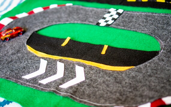 Felt Racetrack for Toy Cars Pattern | Etsy