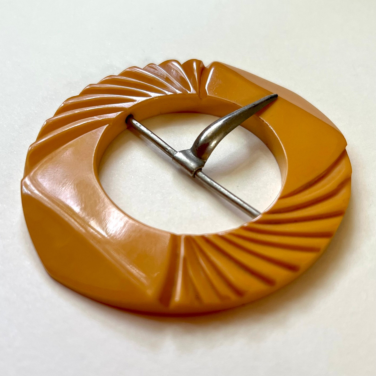 Vintage Carved Corn Bakelite Buckle. - Etsy