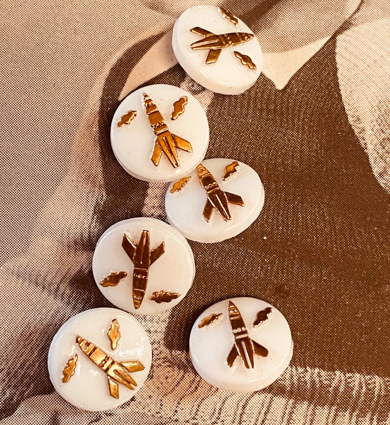 Cool Set of 6 Vintage Glass Rocket Buttons. Kiddie Buttons. - Etsy ...