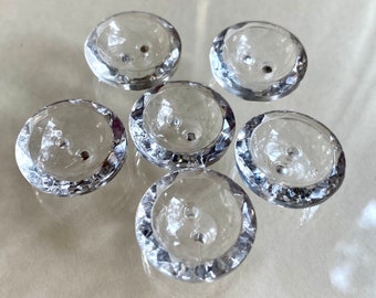 Clear Glass Buttons - Etsy
