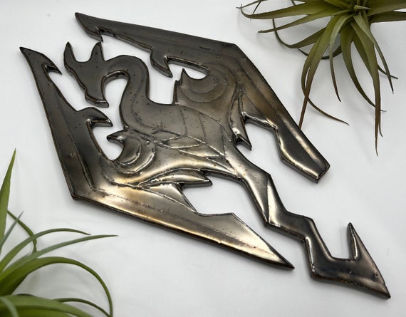 The Elder Scrolls V Skyrim Dragon Logo Skyrim Wall Decor - Etsy