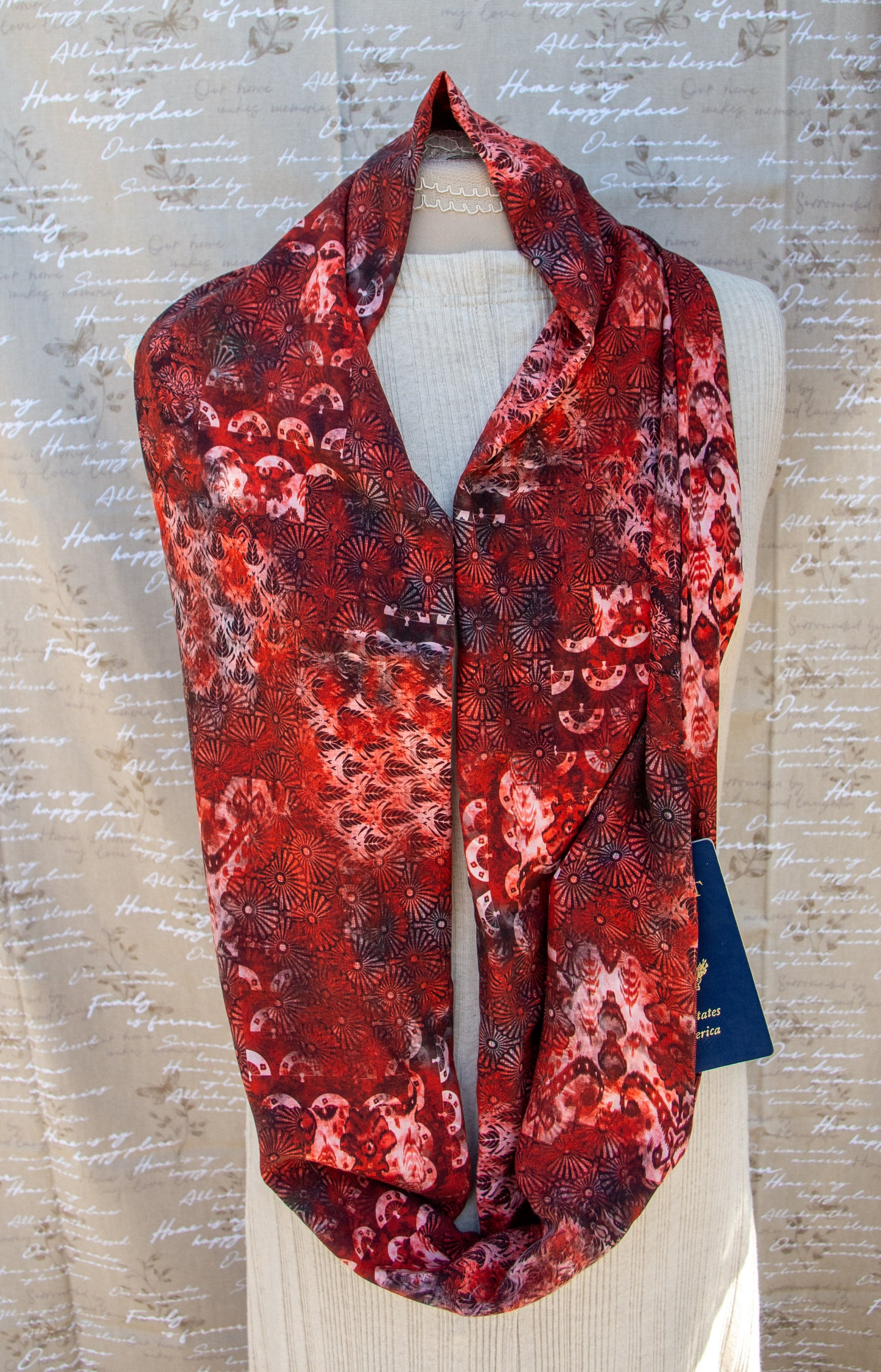 Infinity Scarf With Pocket, Rayon Scarf, Summer Scarf, Hidden Pocket ...